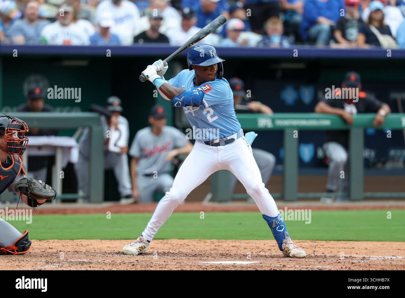 August 31, 2025: Kansas City Royals center fielder Tyler Tolbert (2 ...