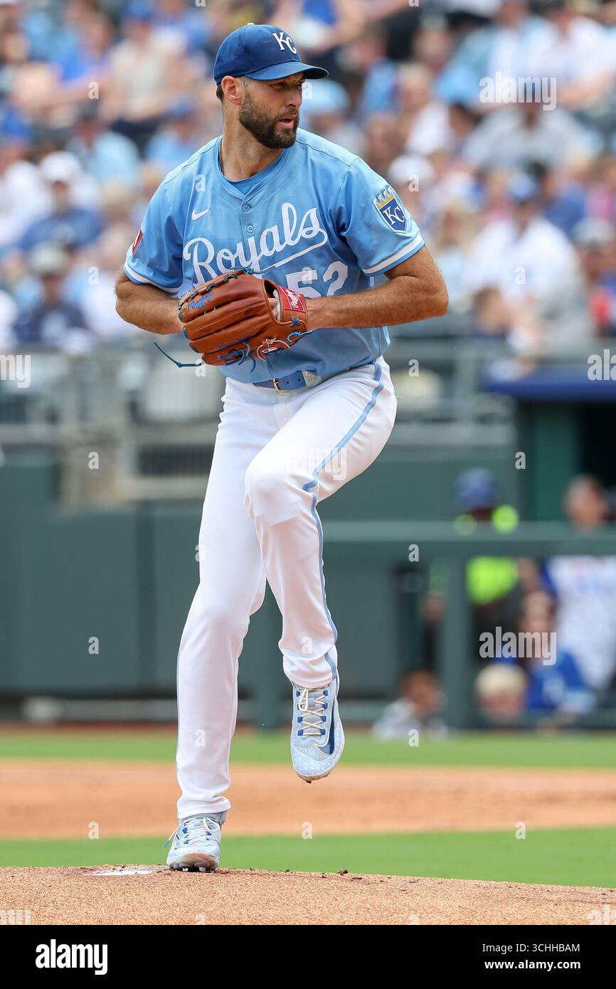 August 31, 2025: Kansas City Royals starting pitcher Michael Wacha (52 ...