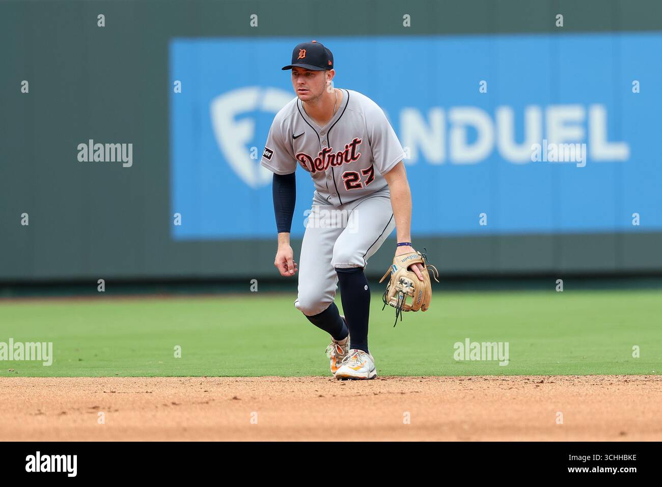August 31, 2025: Detroit Tigers shortstop Trey Sweeney (27) is seen ...
