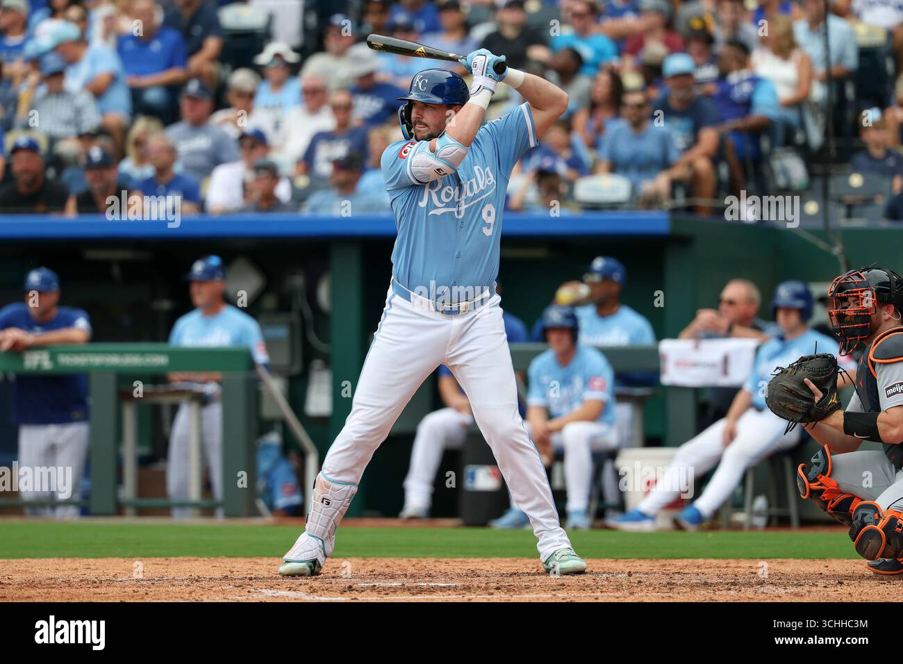 August 31, 2025: Kansas City Royals first baseman Vinnie Pasquantino (9 ...