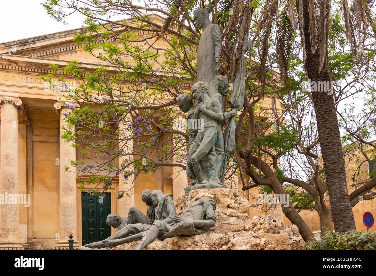 Valletta, Malta – June 26, 2021: Close-up of the Siege War Memorial ...