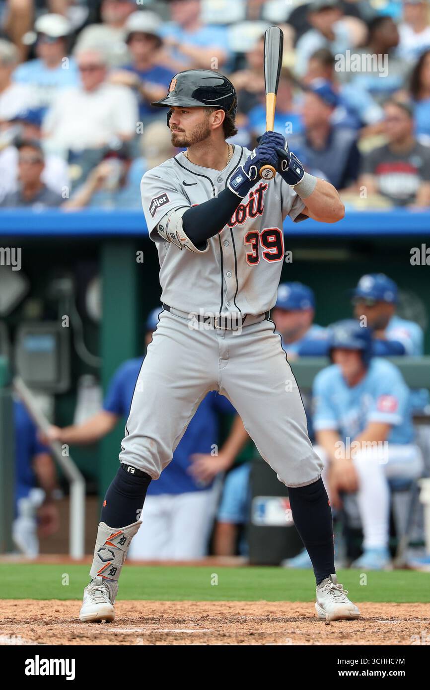 August 31, 2025: Detroit Tigers third baseman Zach McKinstry (39) bats ...