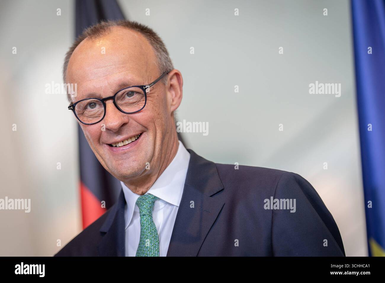 Bundeskanzler Friedrich Merz beim Pressestatement zum Abschluss ihrer ...