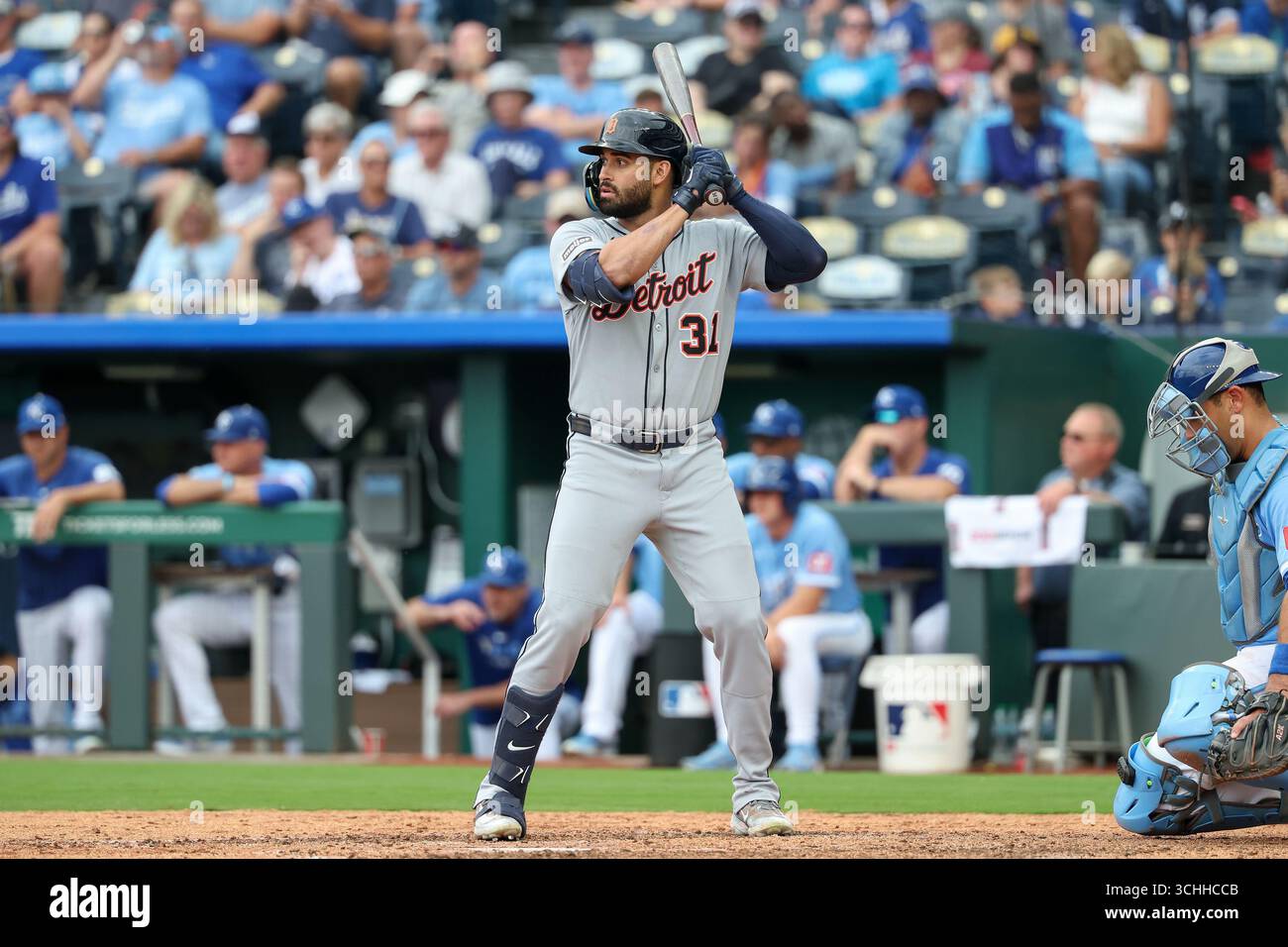 August 31, 2025: Detroit Tigers left fielder Riley Greene (31) bats ...