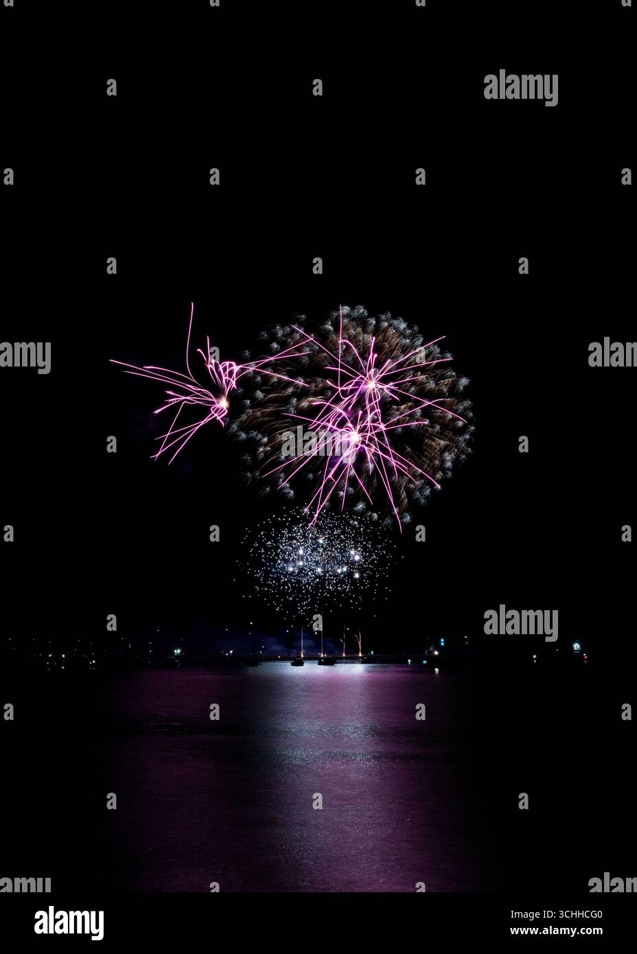 Fireworks from Fully Fused Fireworks over the water as part of the 2025 ...