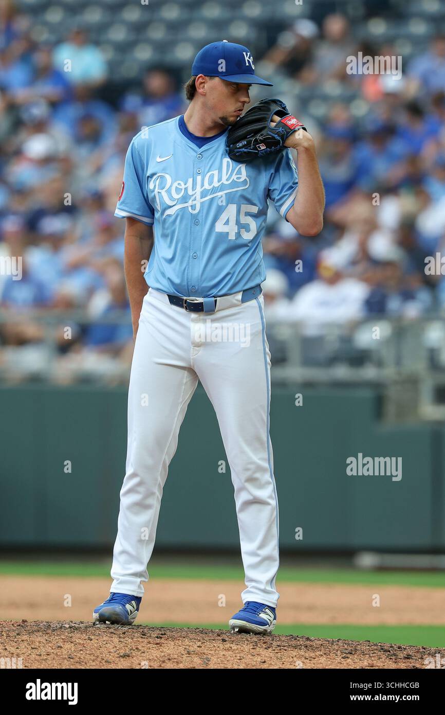 August 31, 2025: Kansas City Royals relief pitcher Taylor Clarke (45 ...