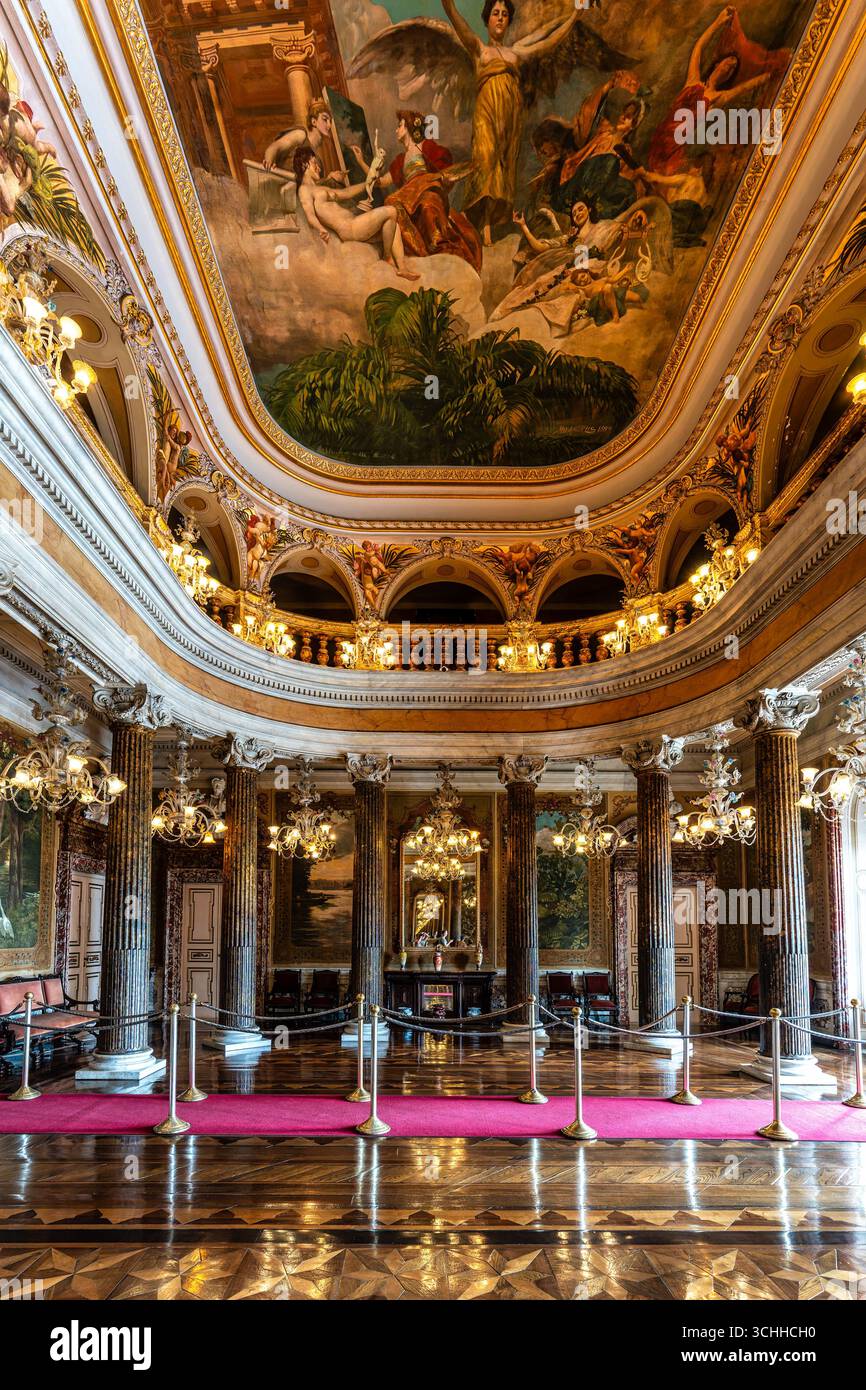 Interior of the imposing Amazonas Theater in the city of Manaus in ...