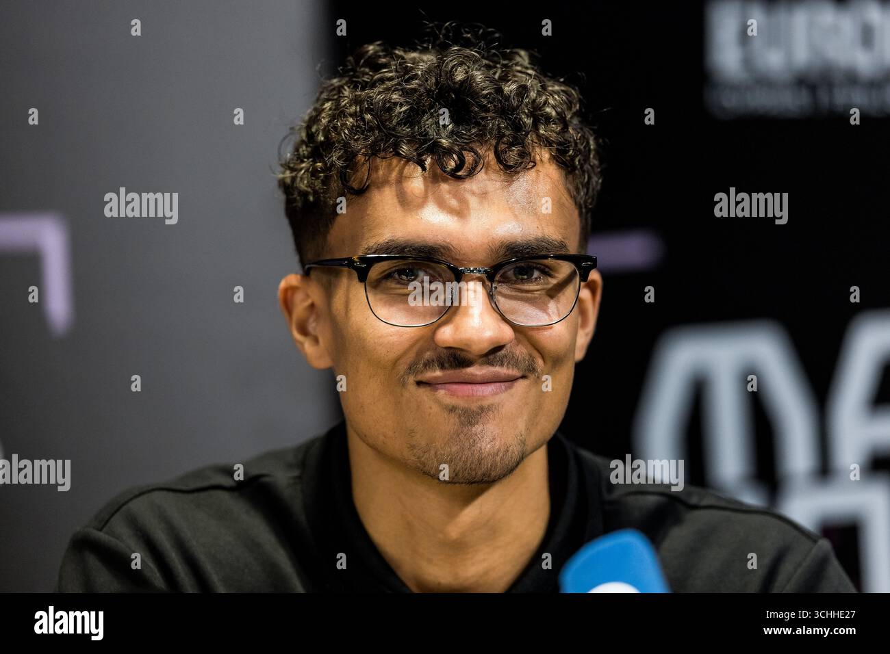 Tristan Da Silva (Deutschland, 5) l?chelt FIBA EuroBasket 2025: Medienrunde Deutschland, Tampere ...