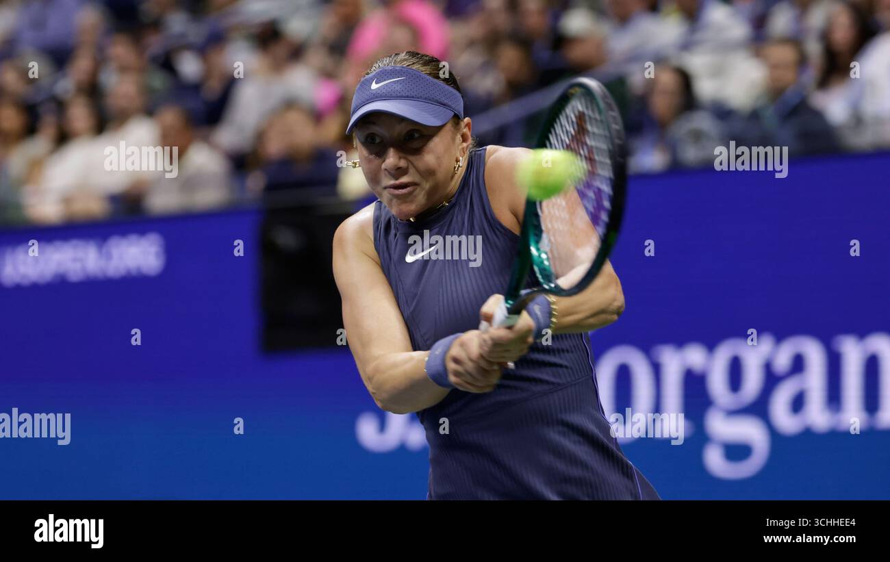 Amanda Anisimova, of the United States, during the fourth round of the ...