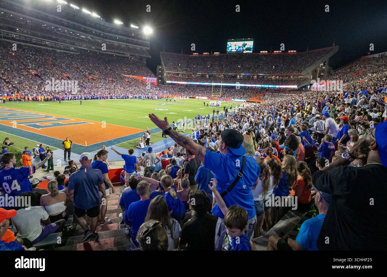 Florida fans cheer the team during the second half of an NCAA college ...