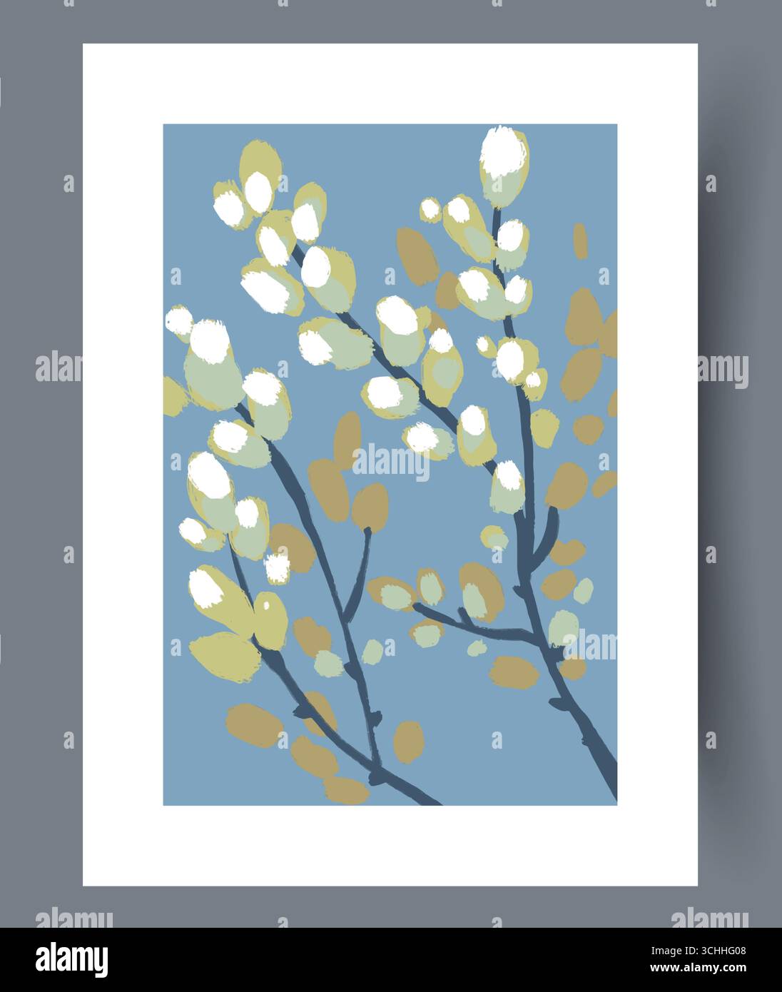 Botanical background featuring blue Stock Vector Images - Alamy