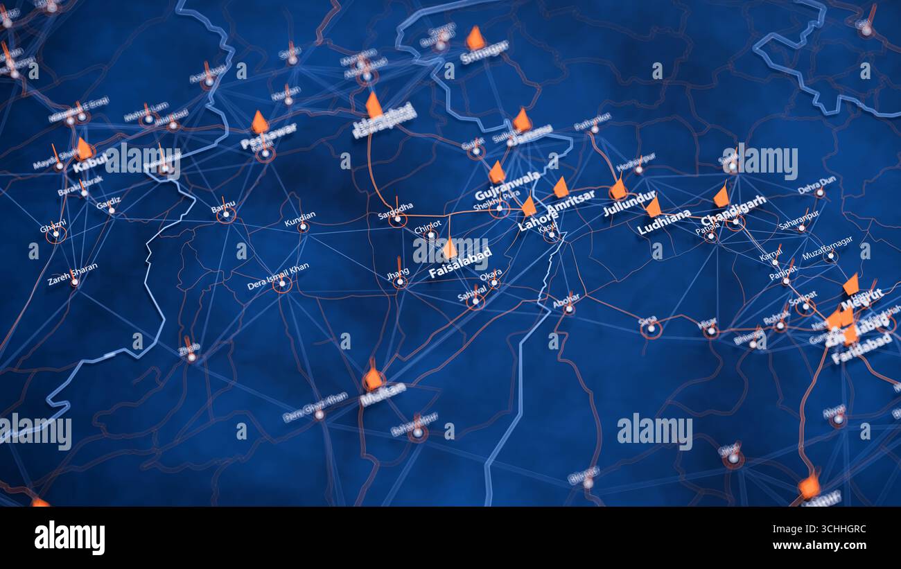 Pakistan map ai hi-res stock photography and images - Alamy