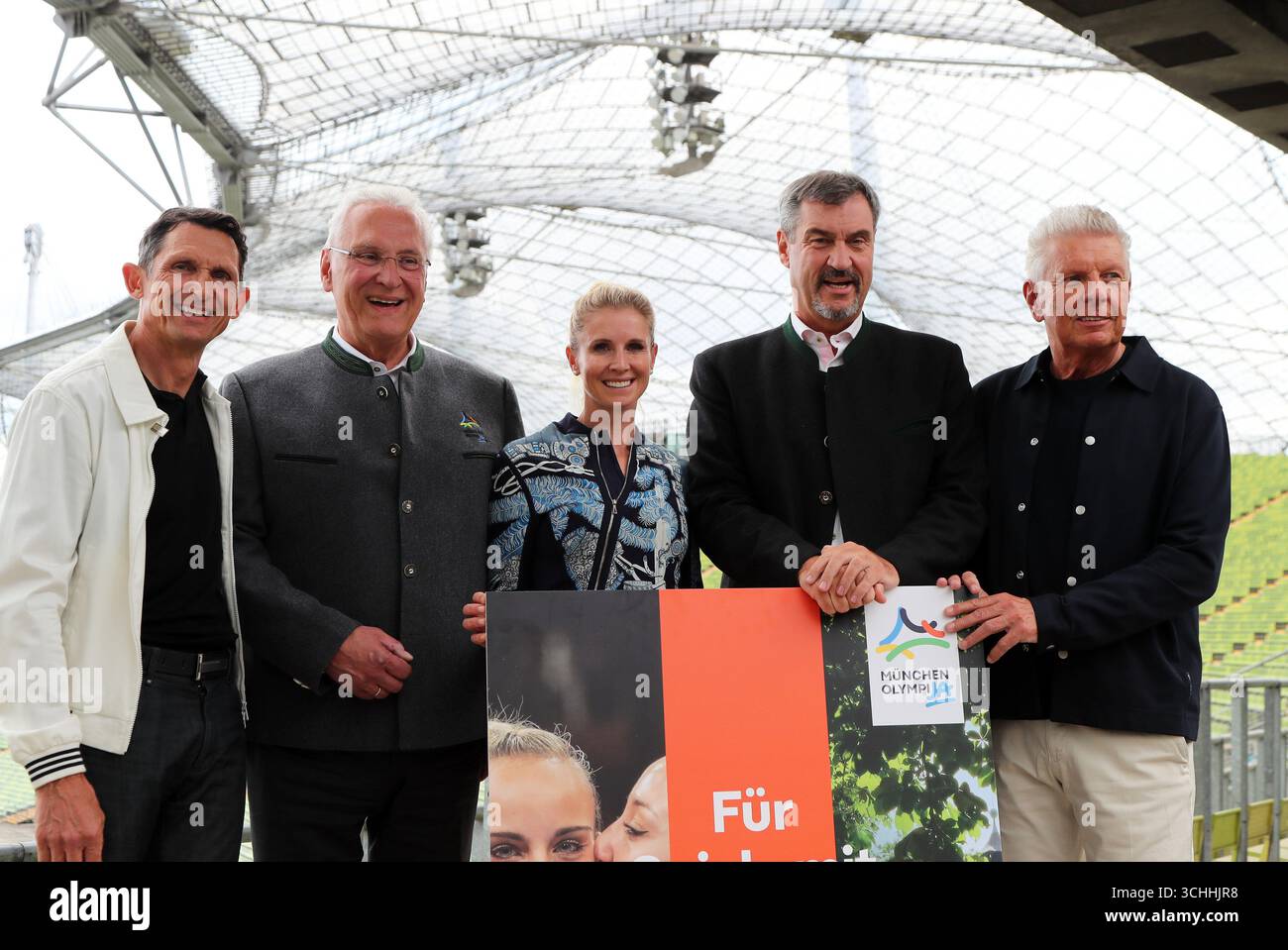 Hier im bild michael teuber mit joachim herrmann hi-res stock ...