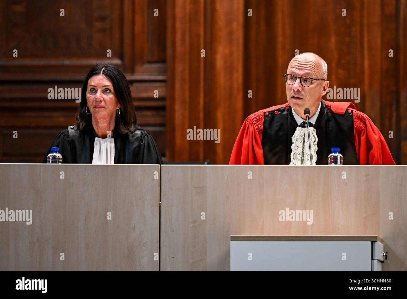 presiding judge of the court of assizes pictured during the composition ...