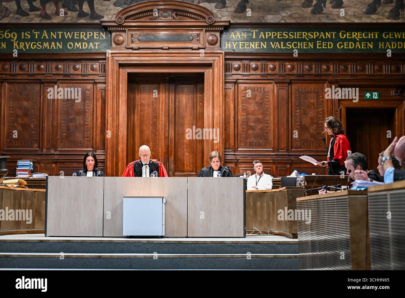 presiding judge of the court of assizes pictured during the composition ...