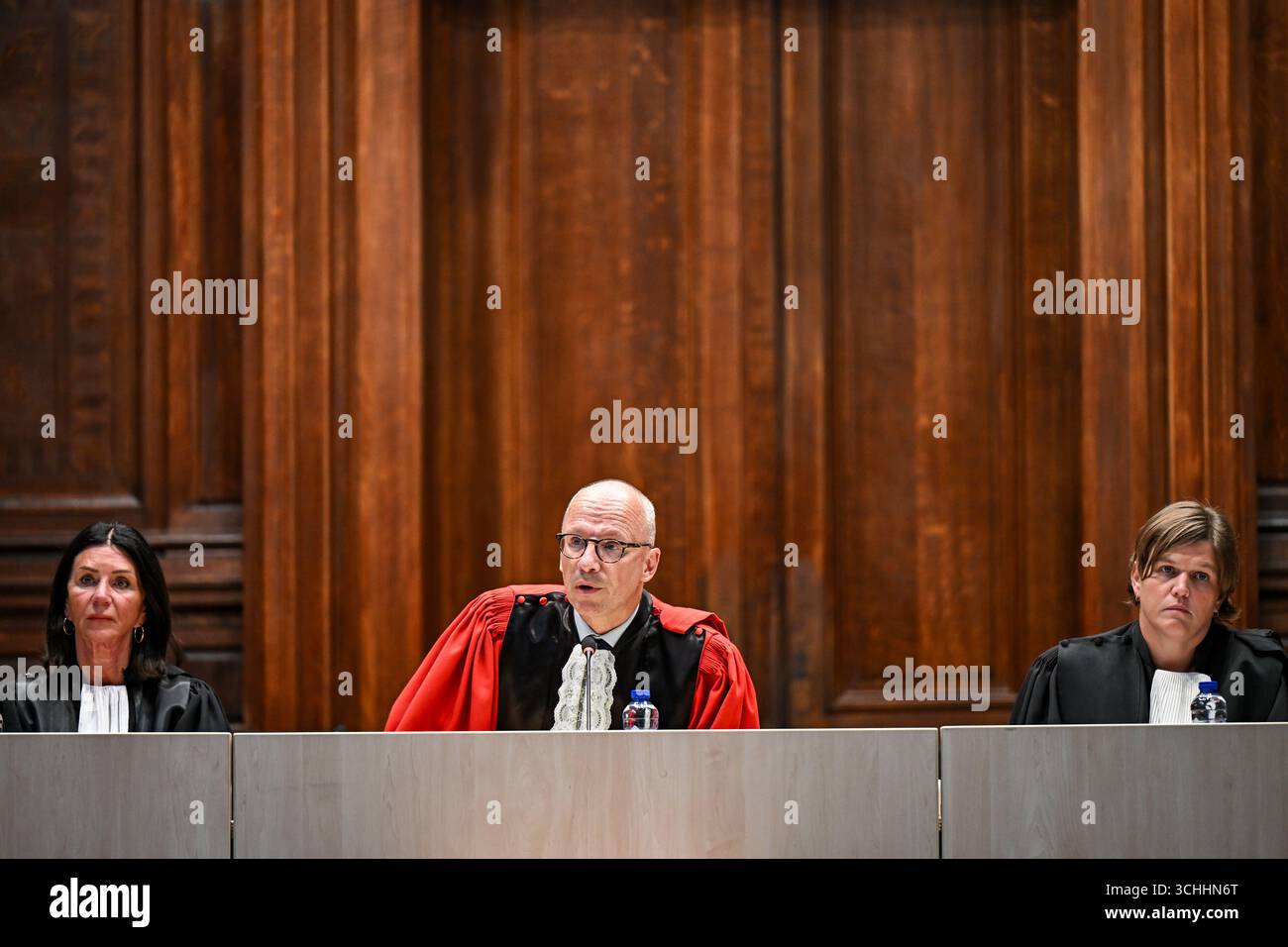 presiding judge of the court of assizes pictured during the composition ...