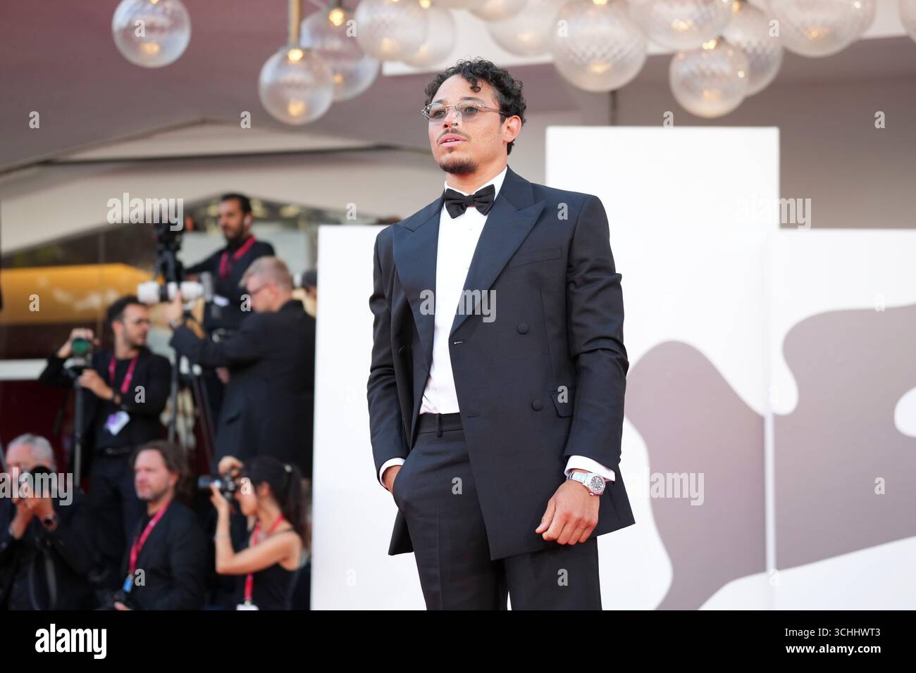 Anthony Ramos poses for photographers at the red carpet for the film 'A House of Dynamite ...