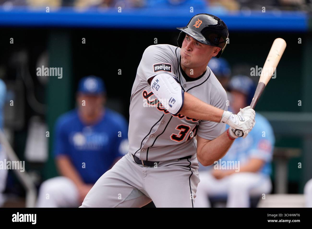 Detroit Tigers' Kerry Carpenter bats during the fourth inning of a ...