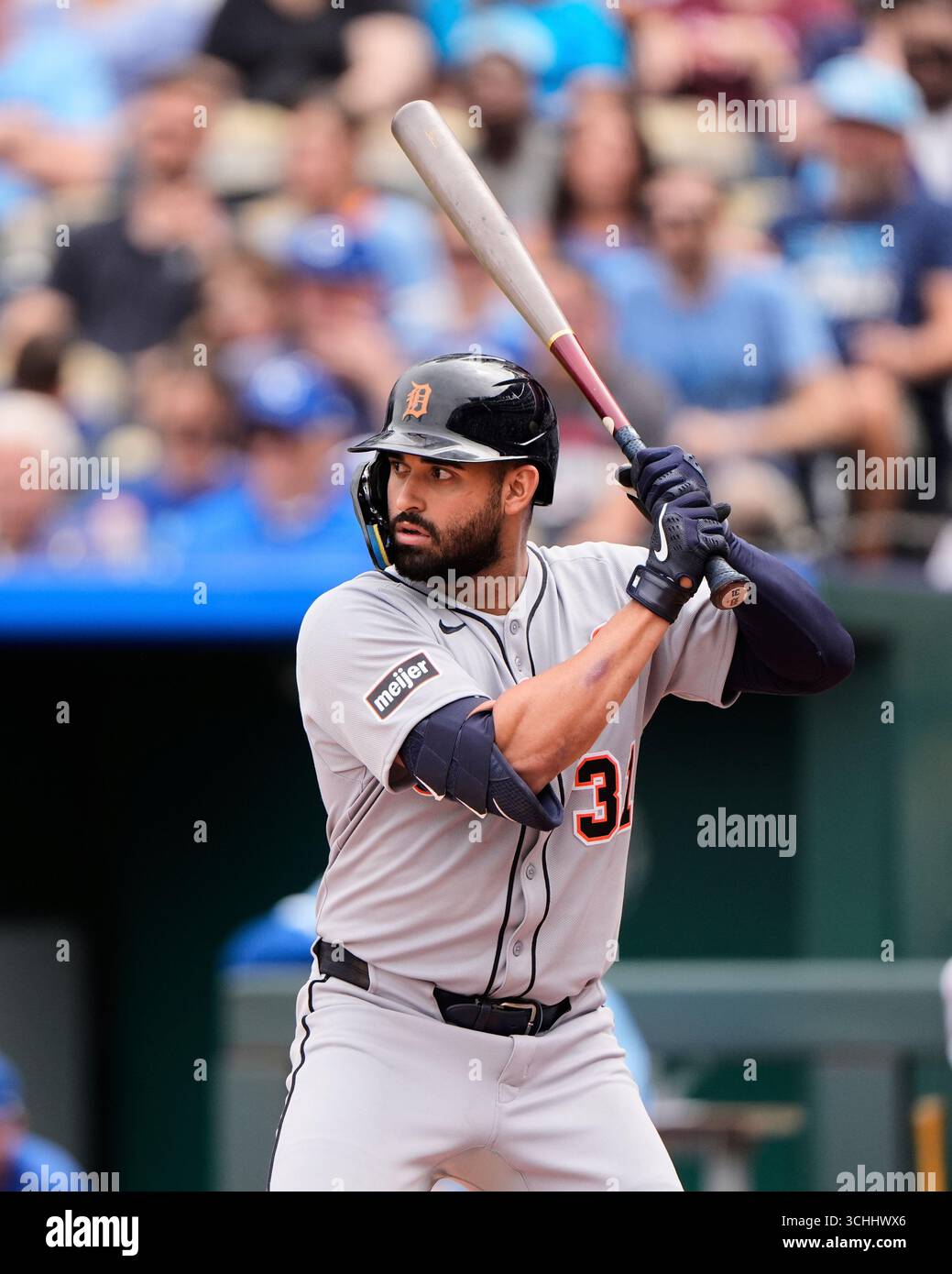 Detroit Tigers' Riley Greene bats during the fourth inning of a ...
