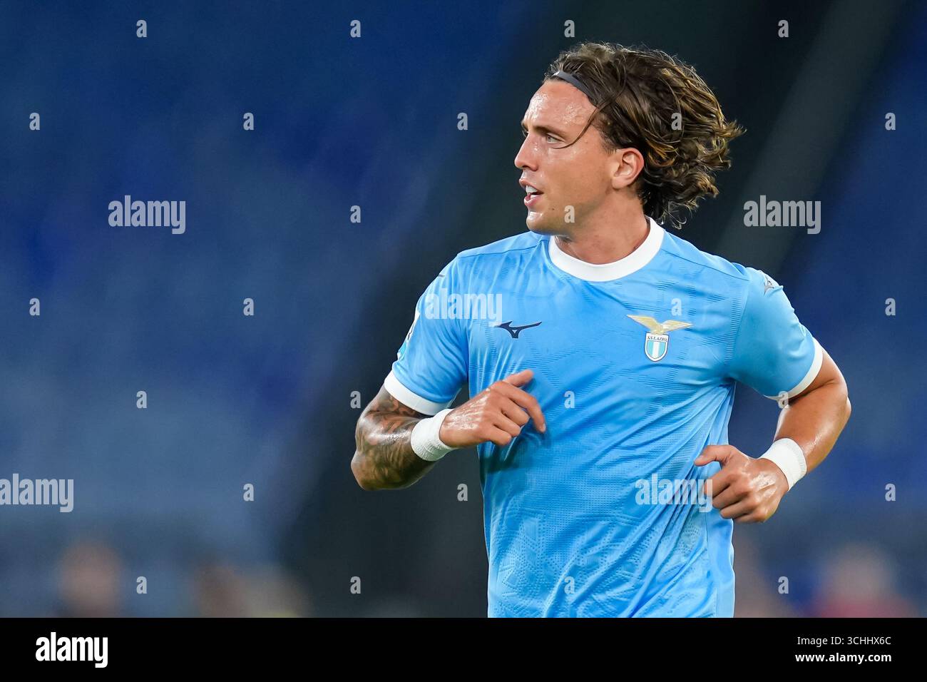 Luca Pellegrini of SS Lazio looks on during the serie Serie A Enilive match between SS Lazio and ...