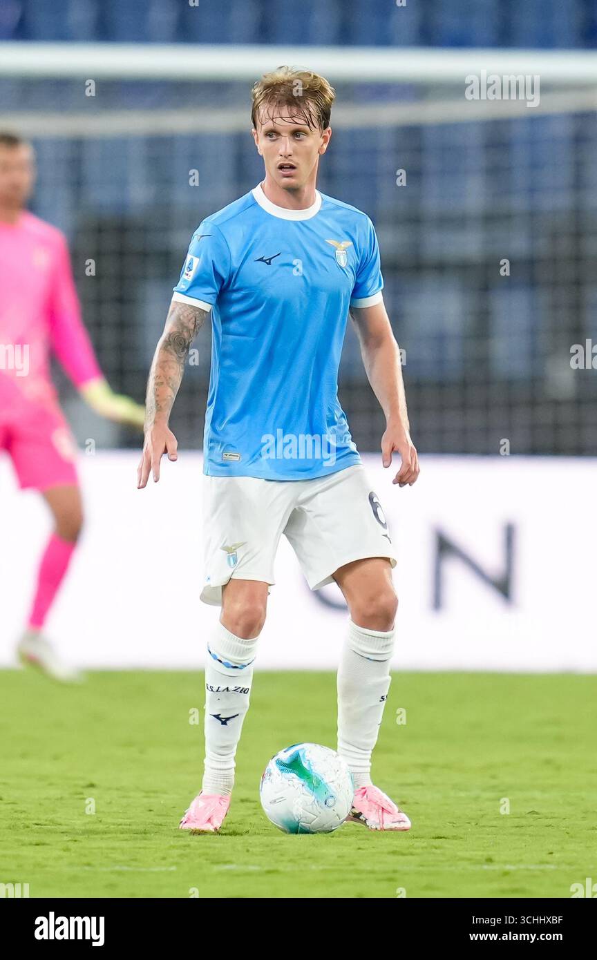 Nicolo Rovella of SS Lazio in action during the serie Serie A Enilive ...