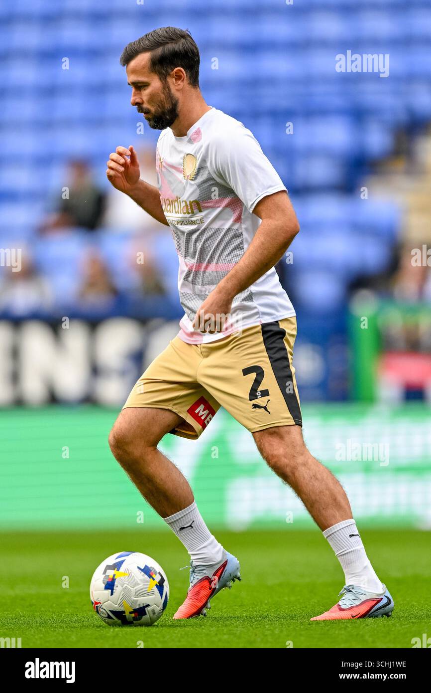Joe Rafferty of Rotherham United warms up during the The Vertu Trophy ...