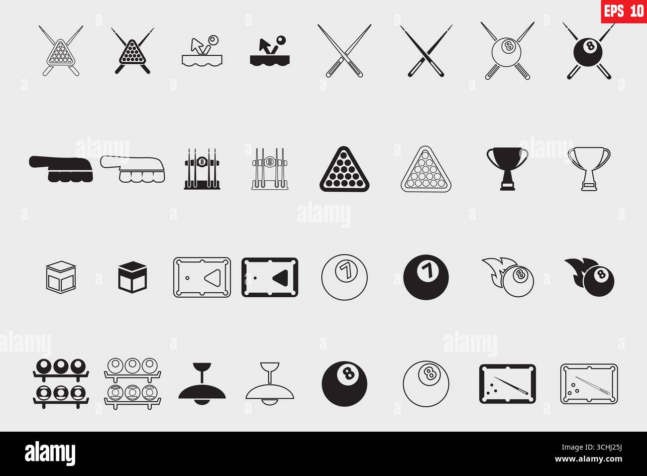 Cues and chalk Stock Vector Images - Alamy