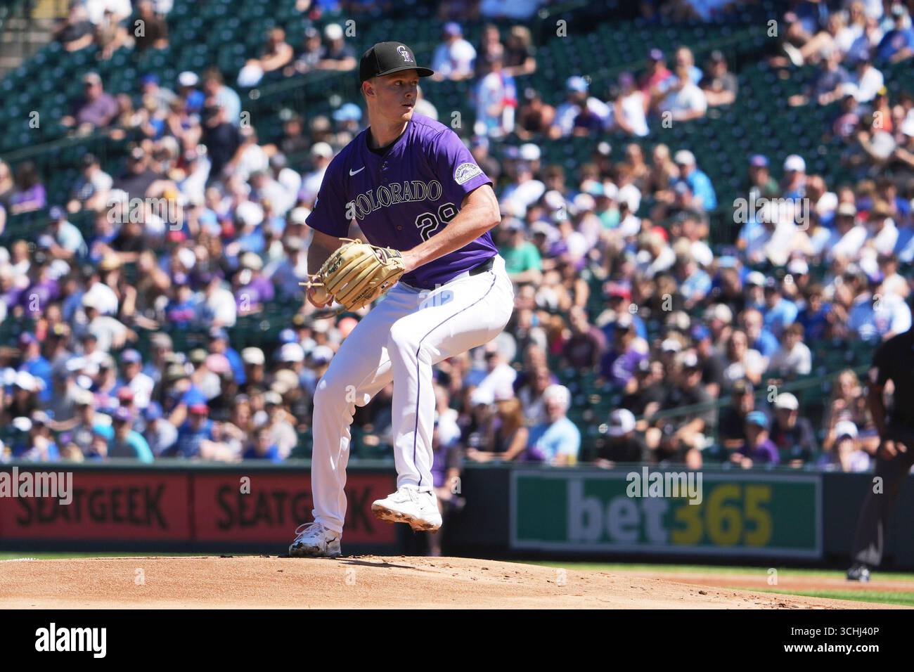 August 31 2025: Colorado pitcher Tanner Gordon (29) throws a pitch ...