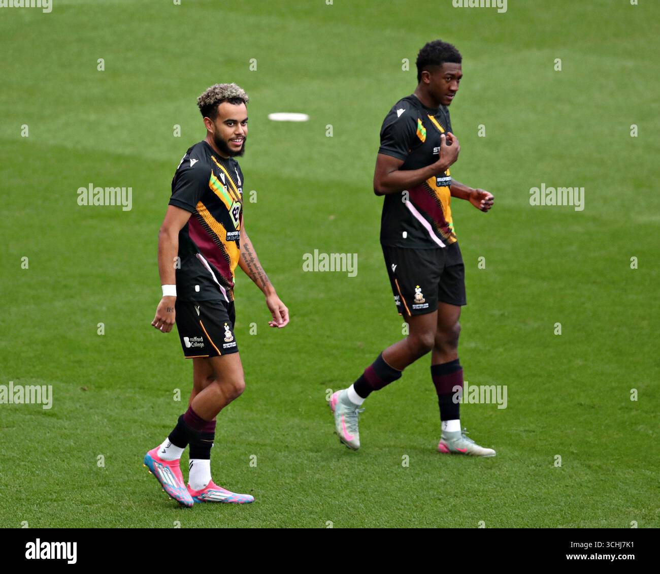 Tyreik Wright of Bradford City before the The Vertu Trophy match ...