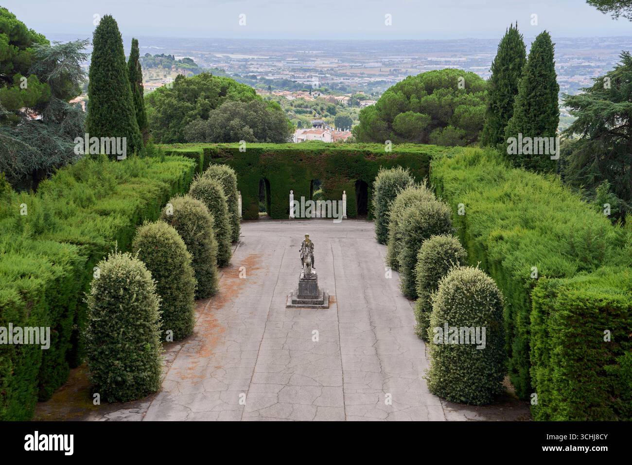 A view of the gardens inside the Vatican estate in Castel Gandolfo ...