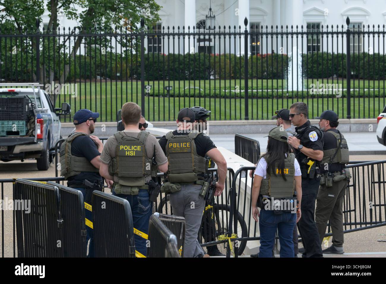 US Homeland Security Investigation(HSI) Special Agents are seen around ...