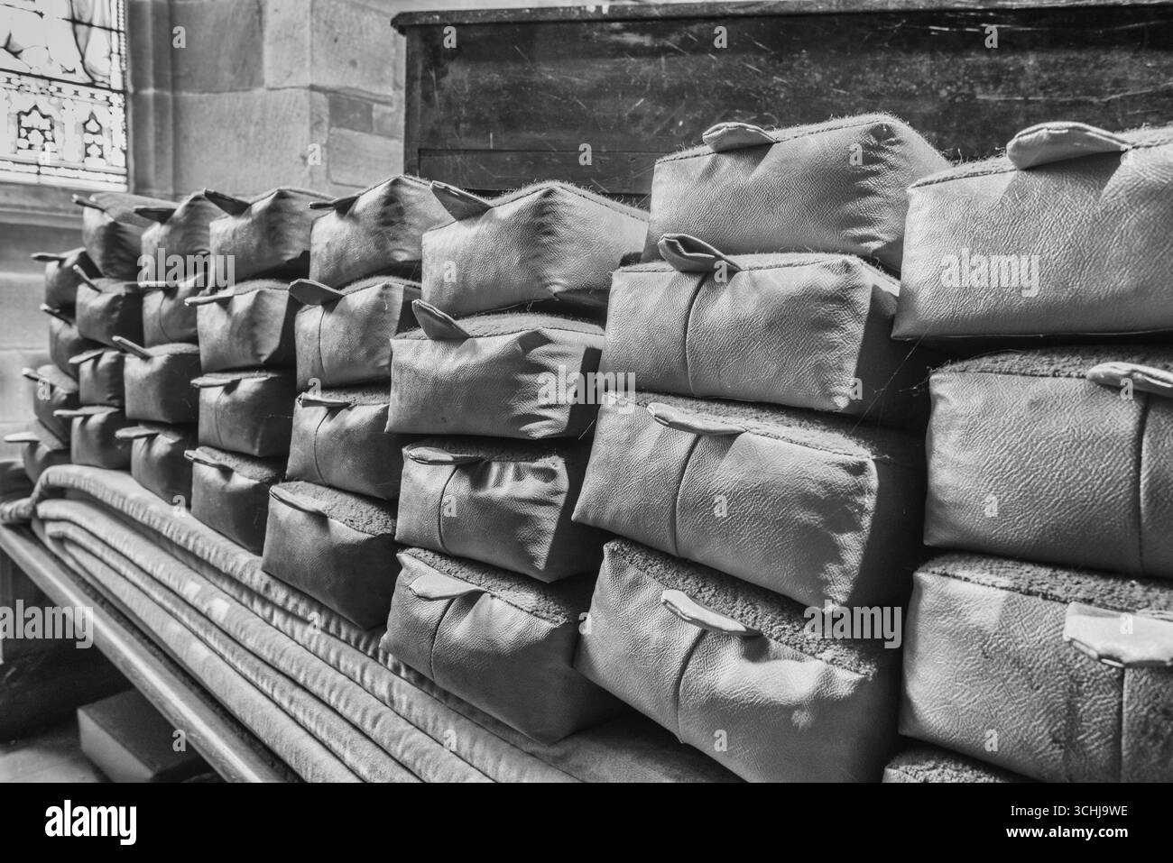 Red hassocks hi-res stock photography and images - Alamy