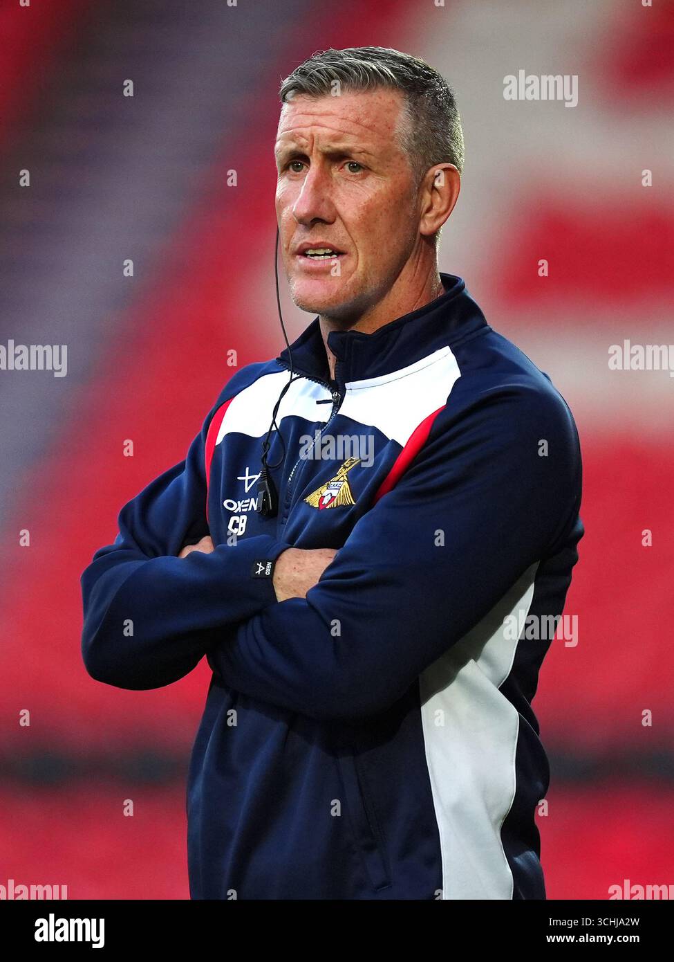 Doncaster Rovers assistant manager Cliff Byrne during the Vertu Trophy ...