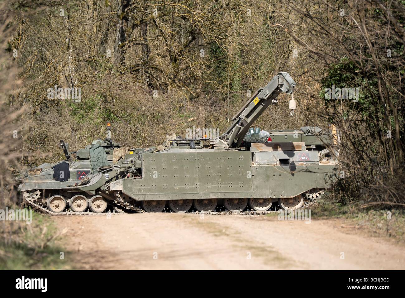 British army Challenger 2 ii CRARRV battle tank repair and recovery ...