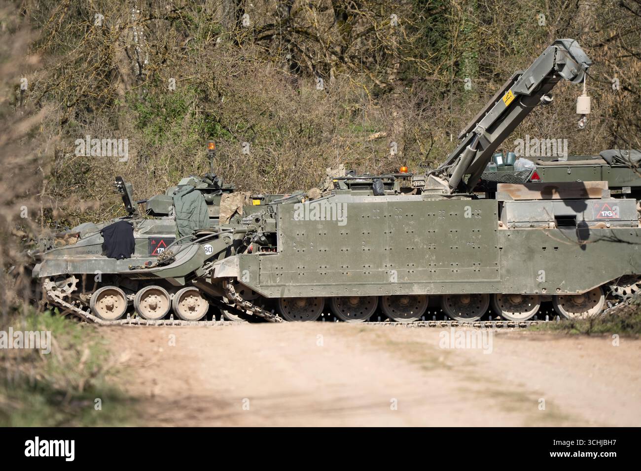 British army Challenger 2 ii CRARRV battle tank repair and recovery ...