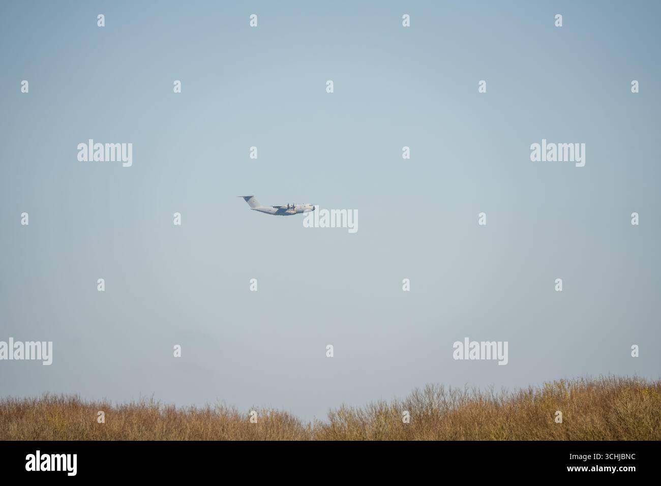 RAF Royal Air Force Airbus C.1 A400M Atlas military cargo plane on a ...