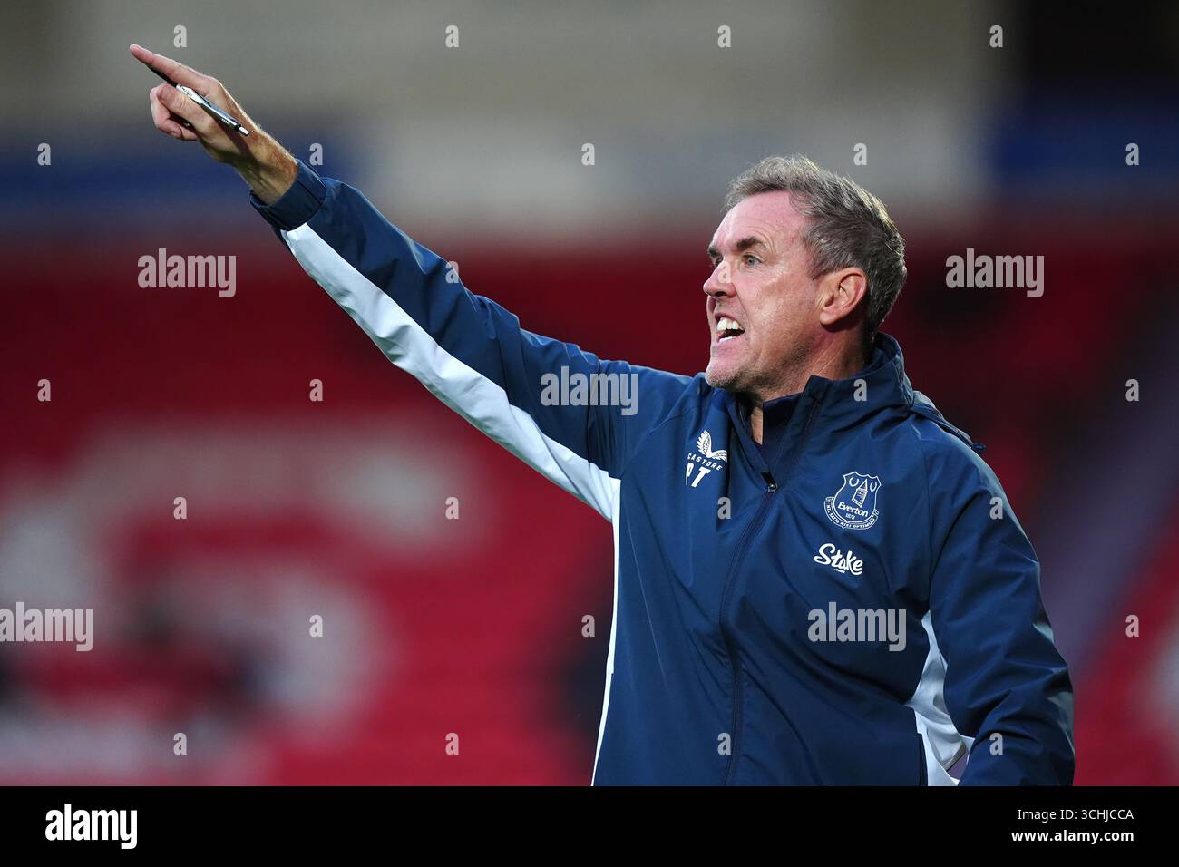 Everton Under 21 manager Paul Tait during the Vertu Trophy match at The ...