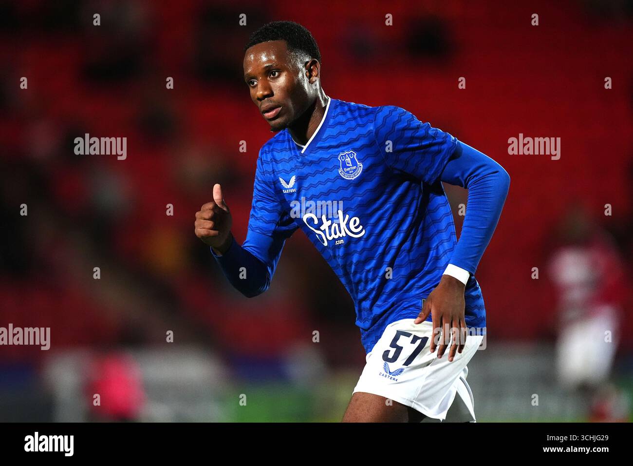 Everton's Justin Clarke during the Vertu Trophy match at The Eco-Power ...