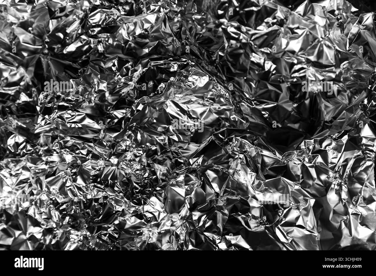 Shiny crumpled foil with metallic abstract look, futuristic texture ...