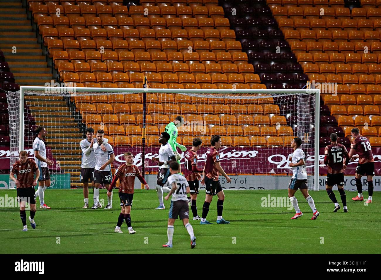 Danny Rose of Grimsby Town scores a penalty during the The Vertu Trophy match Bradford City vs ...