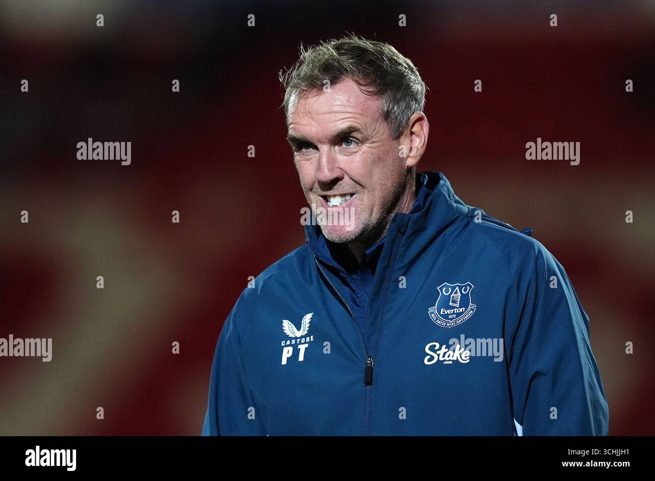 Everton Under 21 manager Paul Tait during the Vertu Trophy match at The ...