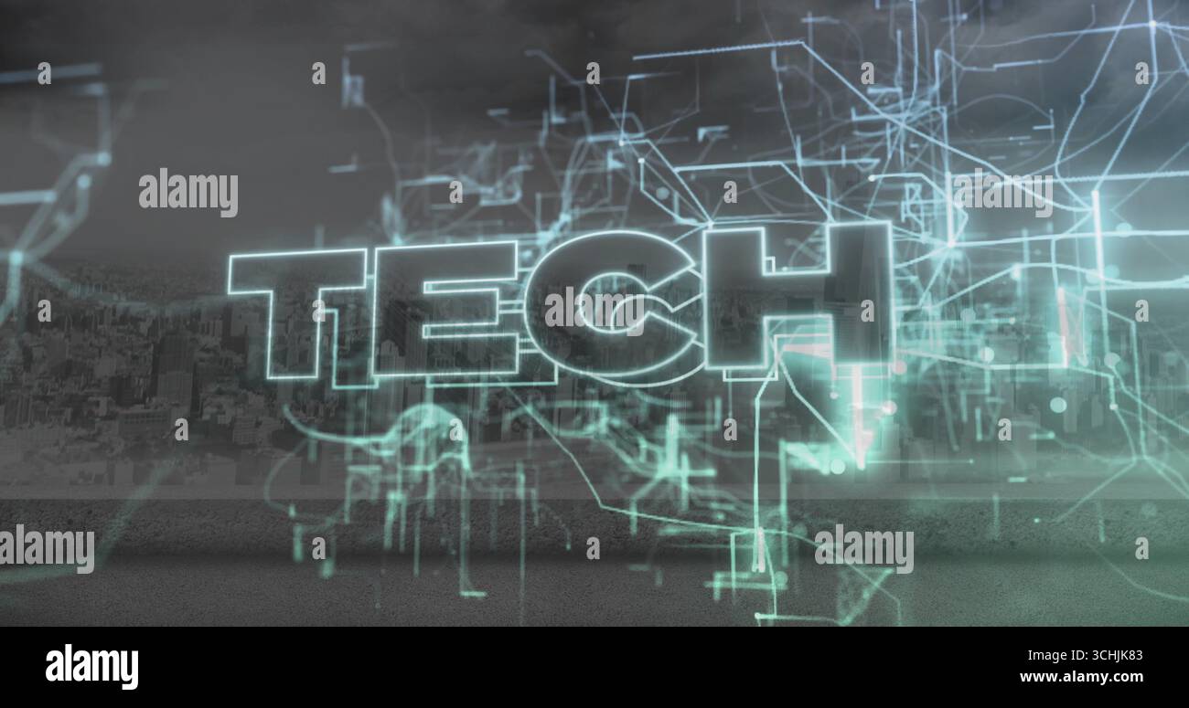 Holographic network hovering over hi-res stock photography and images ...