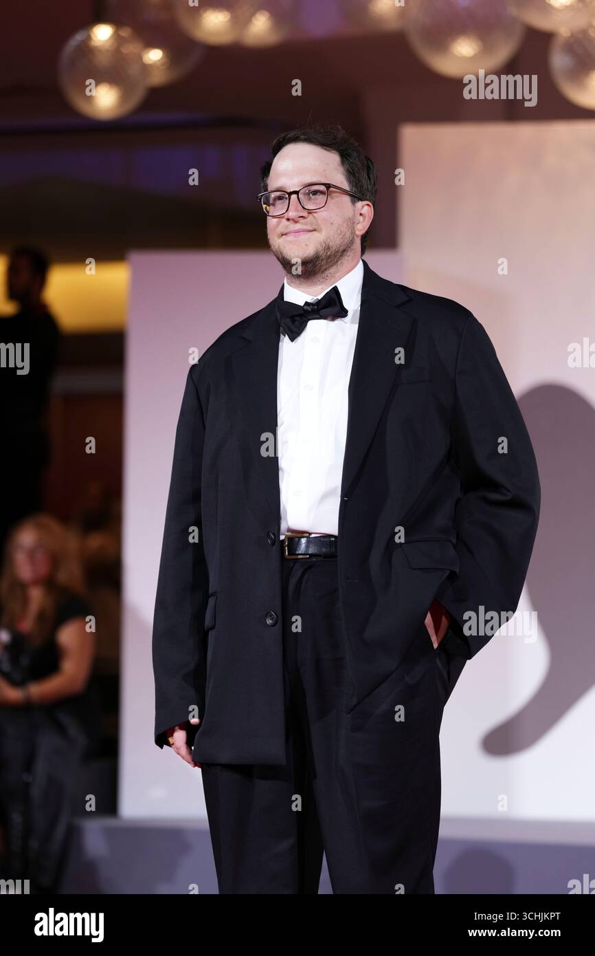 Austin Kolodney poses for photographers at the red carpet for the film 'Dead Man's Wire' during ...