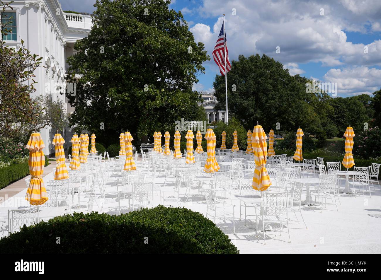 The Rose Garden of The White House is seen from the Colonnade Tuesday ...