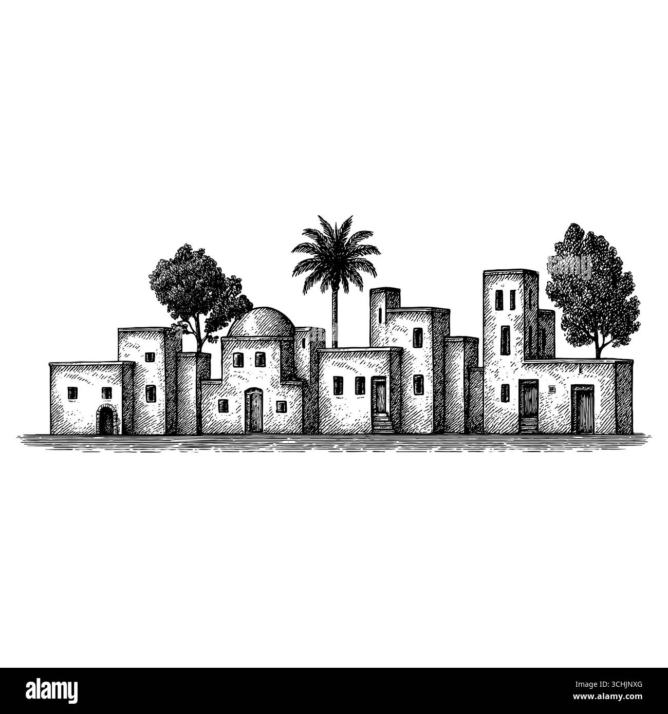The Holy Land: a panoramic sunset view of the ancient biblical city of ...