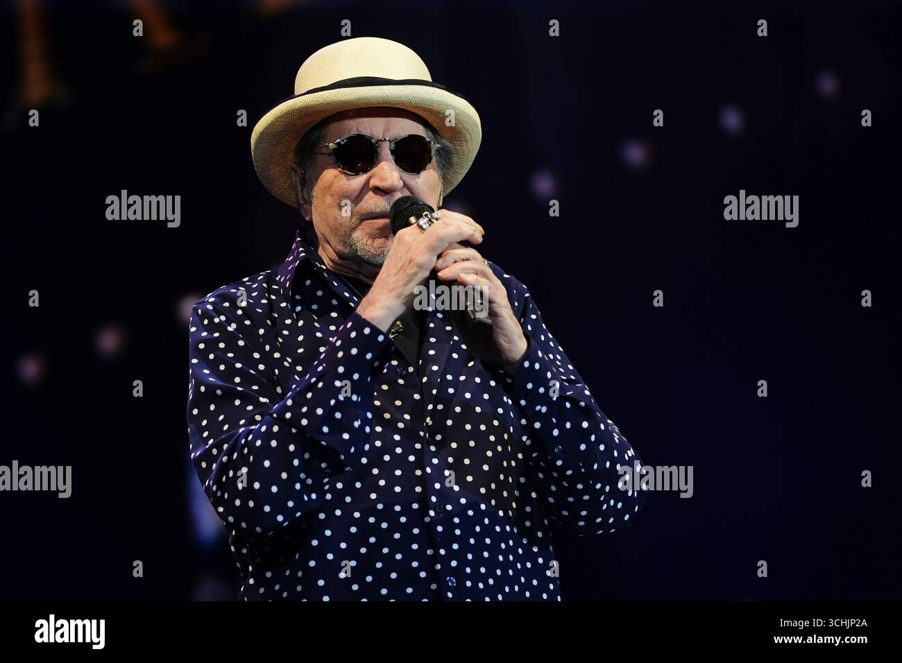 Singer-songwriter Joaquín Sabina during a concert at La Maestranza. On ...