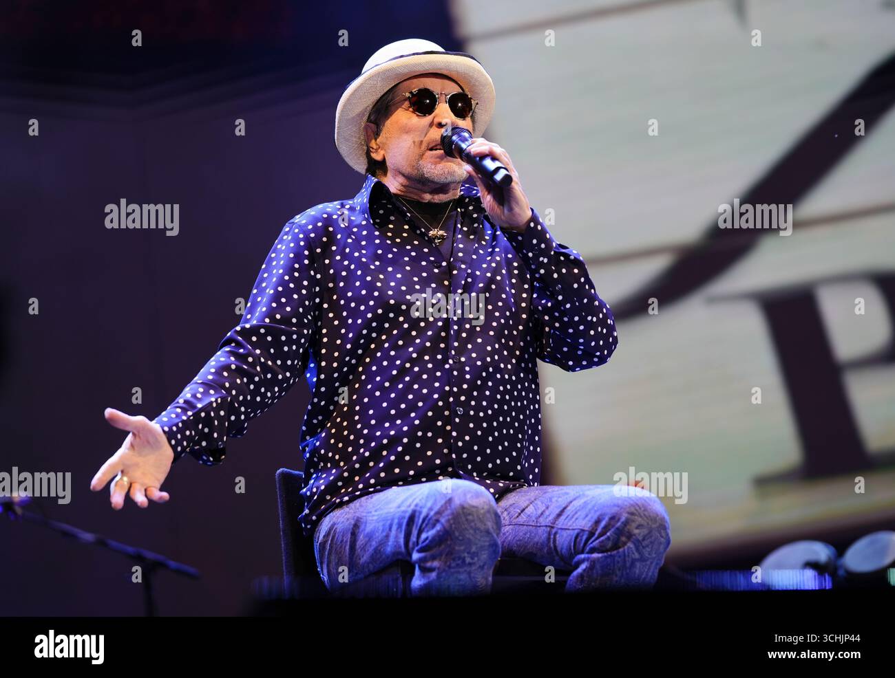 Singer-songwriter Joaquín Sabina during a concert at La Maestranza. On ...
