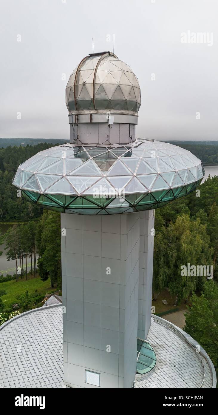 Aerial view of the Lithuanian Museum of Ethnocosmology and its glass ...