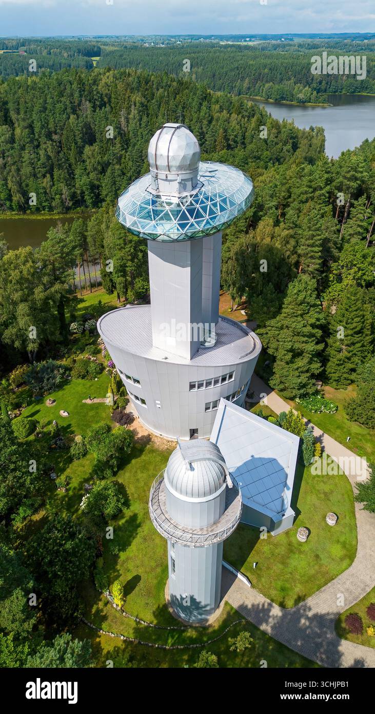 Aerial view of the Lithuanian Museum of Ethnocosmology and its glass ...