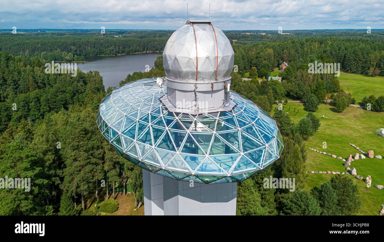Aerial view of the Lithuanian Museum of Ethnocosmology and its glass ...